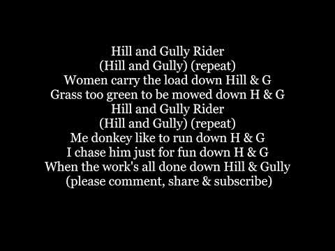 HILL and GULLY RIDER Jamaican children Lyrics Words text trending sing along song music