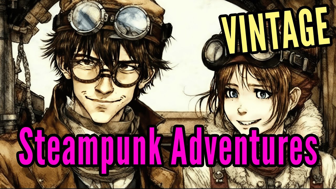 Retro Steampunk Adventures in Vintage Anime Style: AI Generated Images by MIdjourney AI