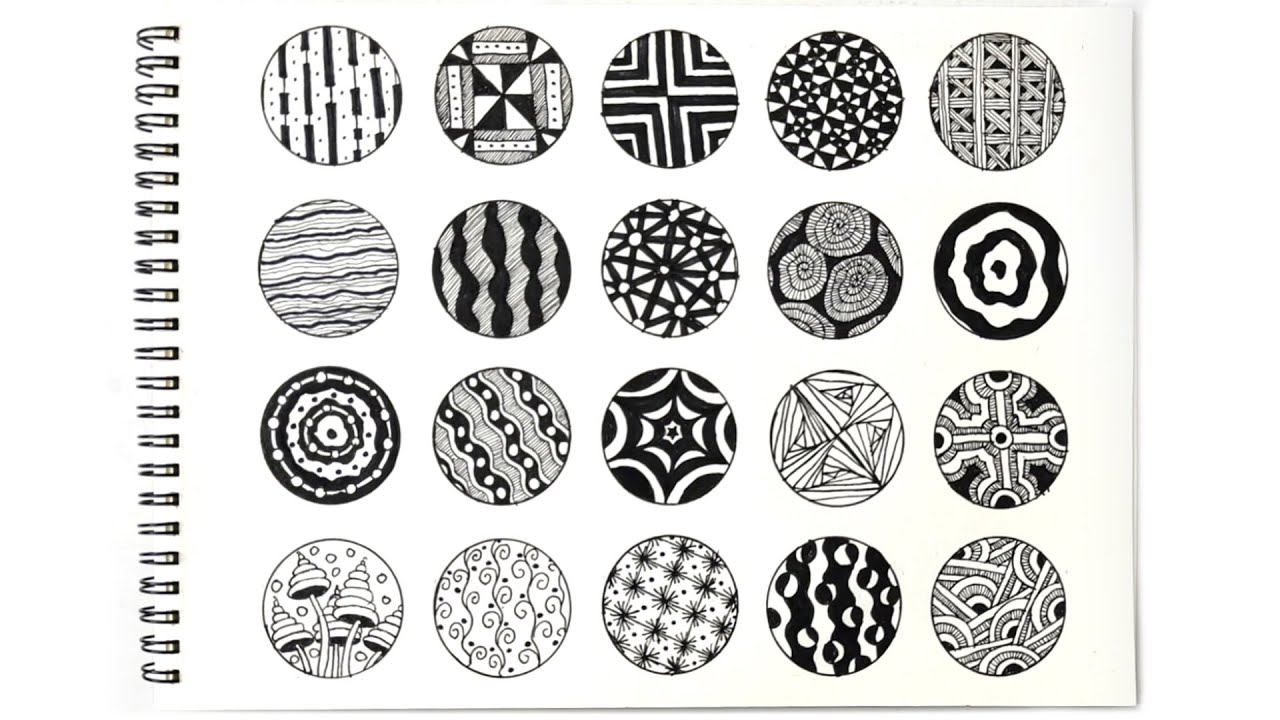 20 easy zentangle patterns for beginners ✺ circular zentangle patterns ✺ zentangle art