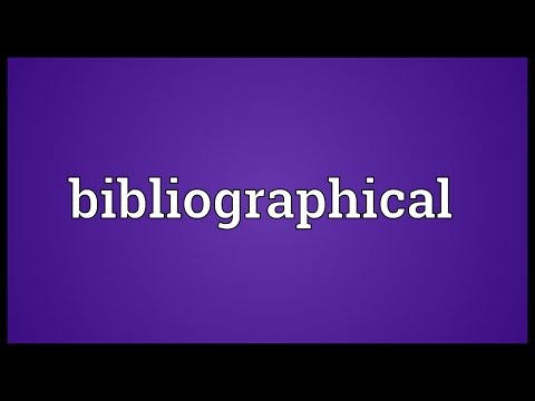 Bibliographical Meaning