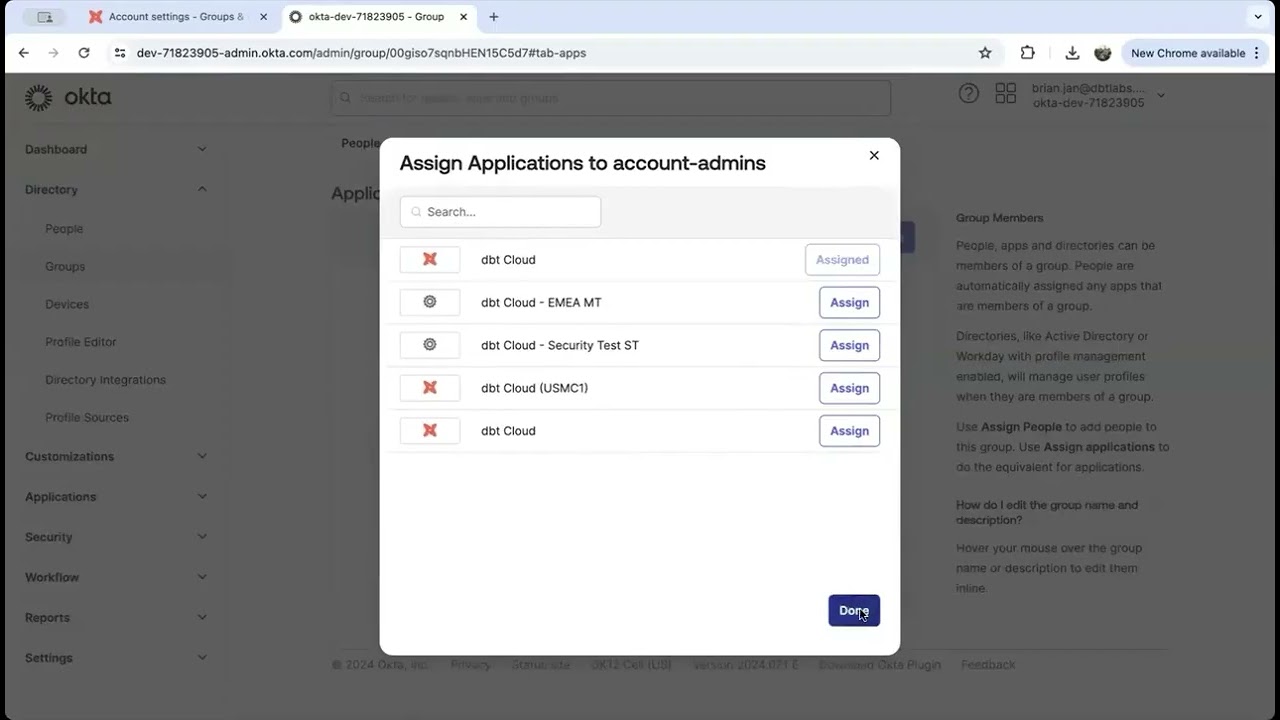 Role-based Access Control dbt Cloud and Okta