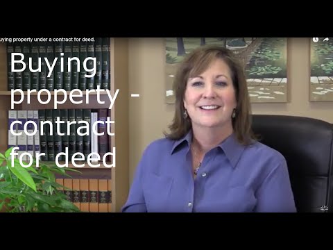 What is a contract for deed.