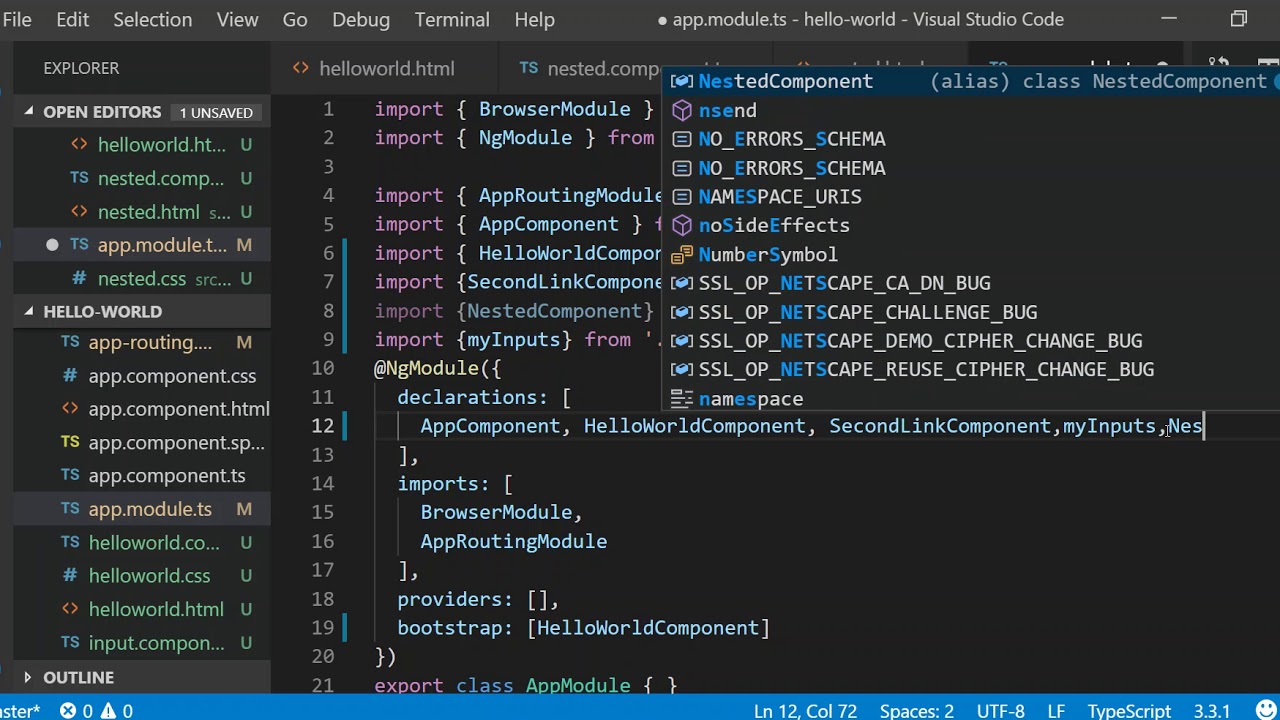 Angular 7 - Nesting a Component inside a Parent