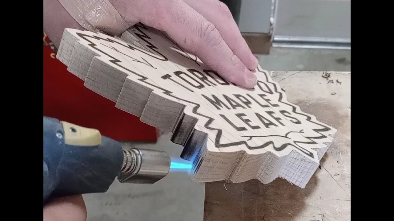 Maple Leafs go up in Flames: Woodworking, Pyrography & Chill