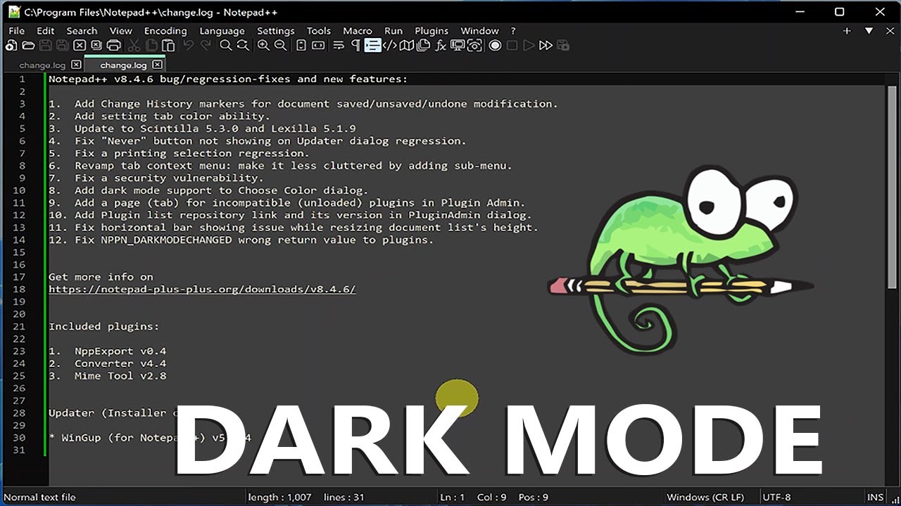 Notepad ++: How To Enable Dark Mode