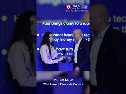 Meher Kaur Honoured as a Powerful Voice in Finance | HDFC Securities Turns 25