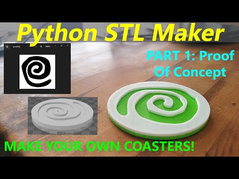 Python 2D PNG to 3D-Printable Coaster Script! Part 1: Proof-of-Concept