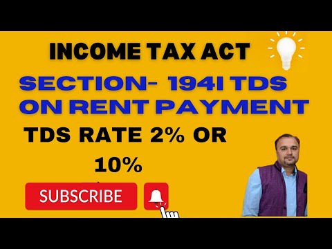 Tds ON Rent payment Section 194I |tds deduct to rent payment |TDS rate of payment