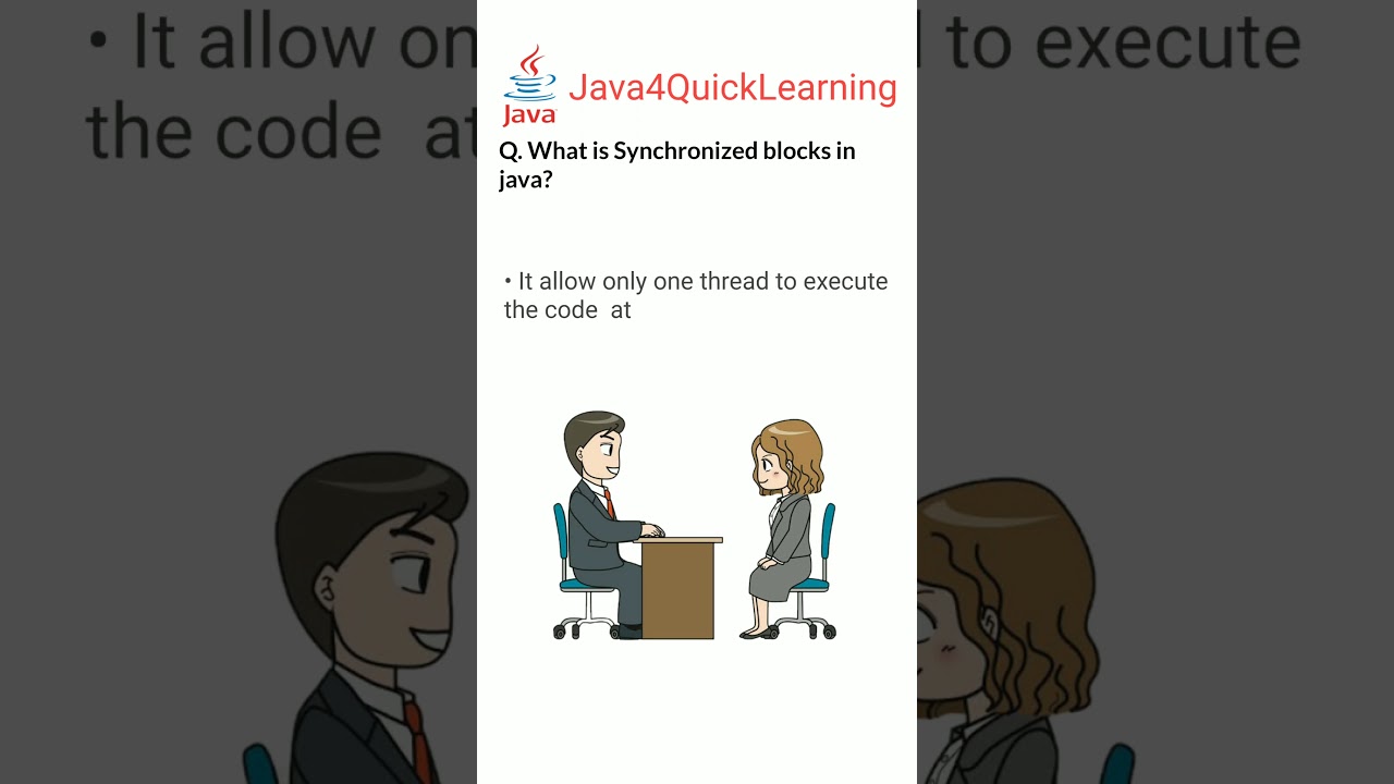 What is Synchronized blocks in java #corejava #synchronize #block #java4quicklearning