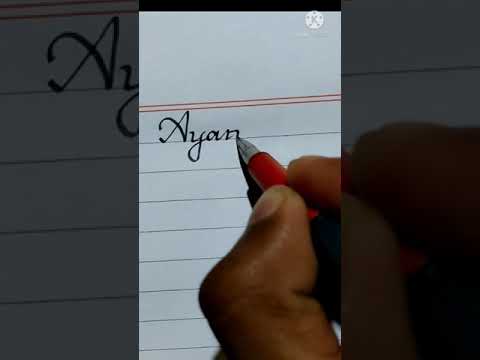 Ayantika - name in beautiful cursive handwriting | calligraphy handwriting style practice #shorts