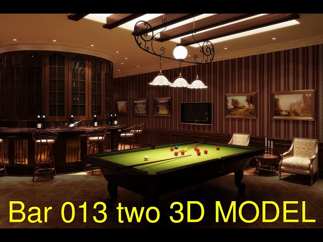 Bar 013 two 3D Model - FlatPyramid