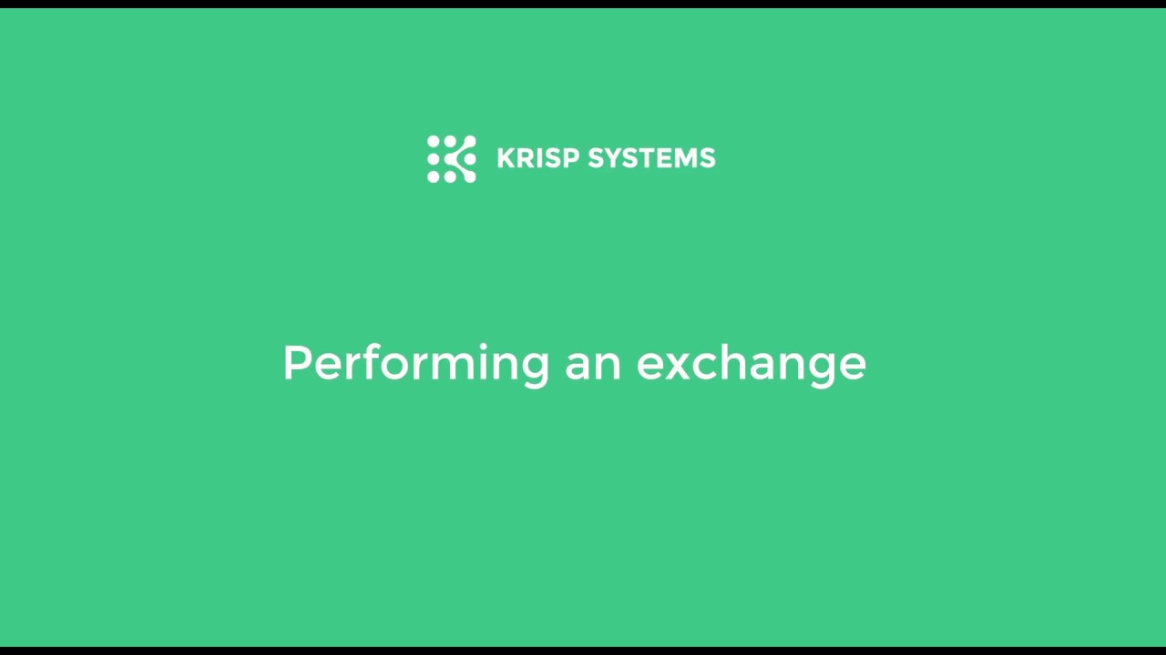 Exchange items in KRISP POS