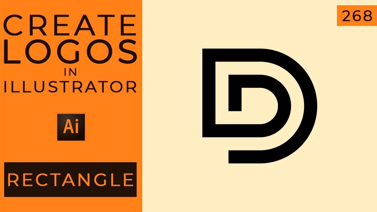 Logo design with Adobe Illustrator using the rectangle tool