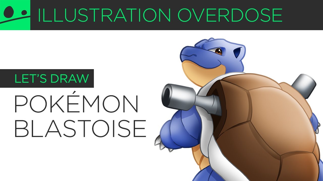 Let's Draw Pokemon 009 - Blastoise