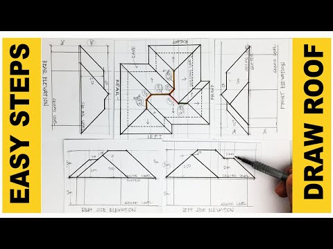 HOW TO DRAW A ROOF PLAN.