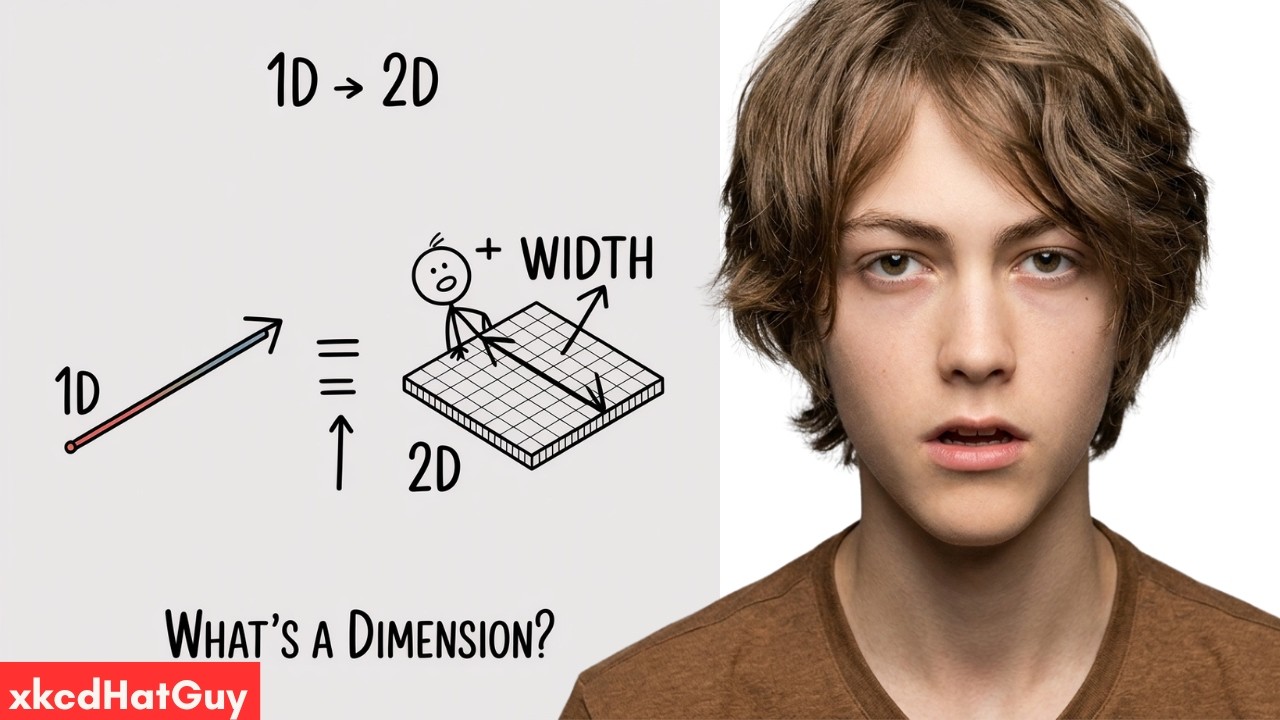 The Foundation of Dimensions From 1D Lines to 2D Planes | xkcdHatGuy | First Video After 12 Year