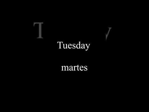 Spanish lesson days of the week