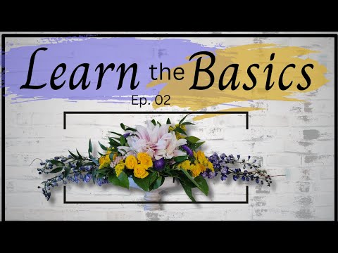 Horizontal Line Arrangement Tutorial - Floral Design for Beginners