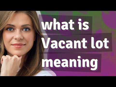 Vacant lot | meaning of Vacant lot