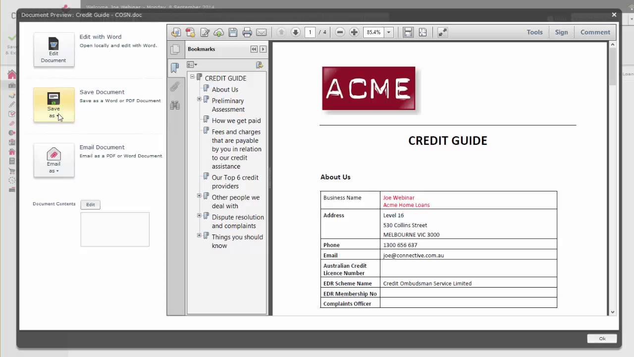 Editing Documents (Mercury Desktop)