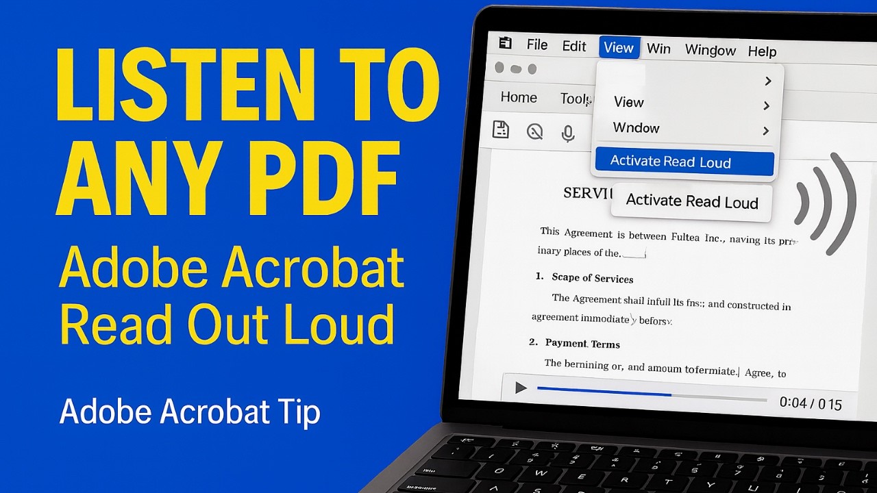 How to Listen to Your PDF with Adobe Acrobat
