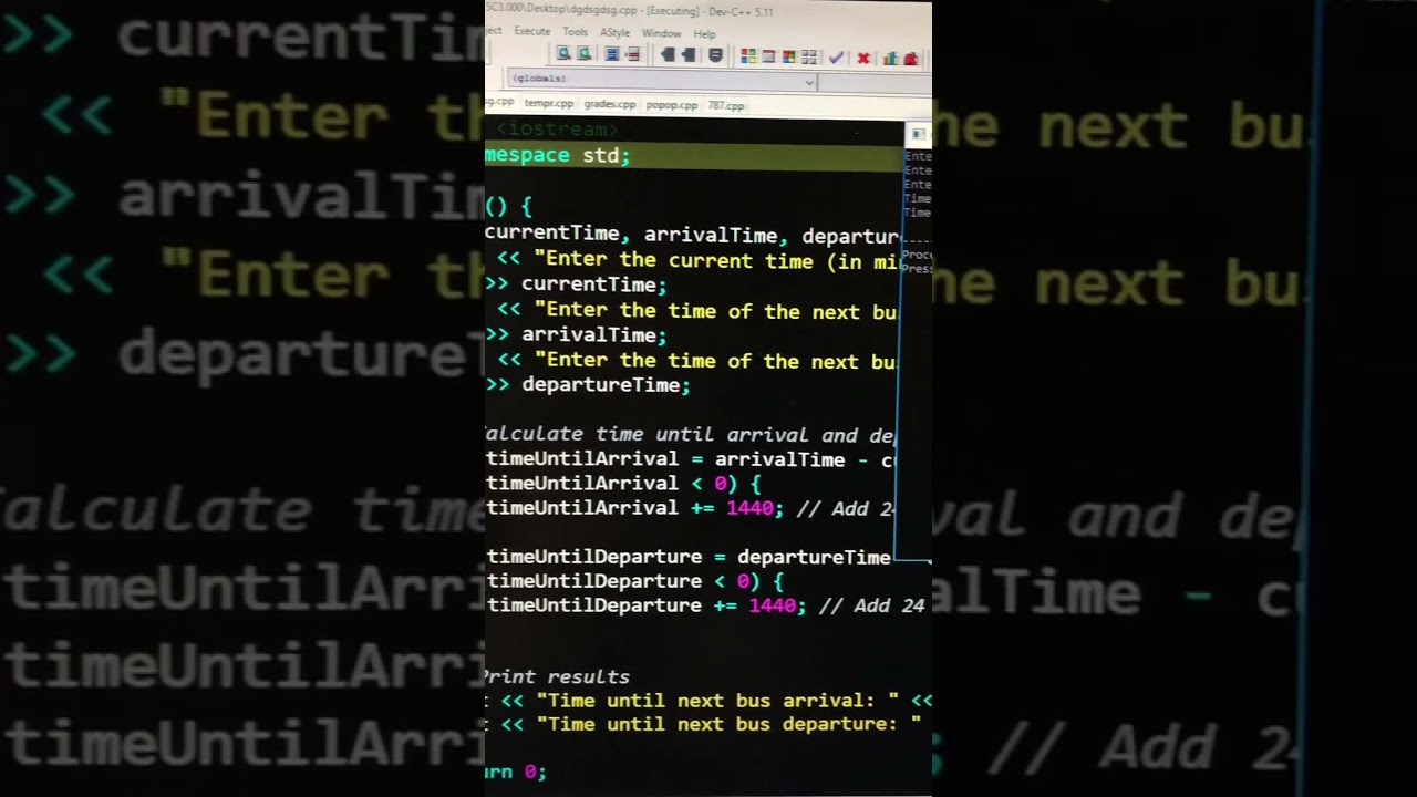 bus schedule c++ #coders #codinglife #codingninja #codemasters #codelife #coding #code #coder