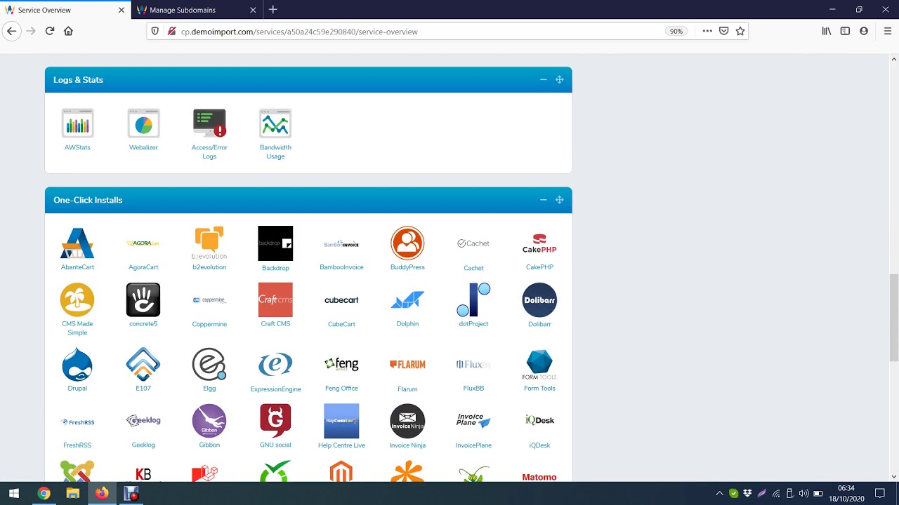 StackCP: How to Create a subdomain