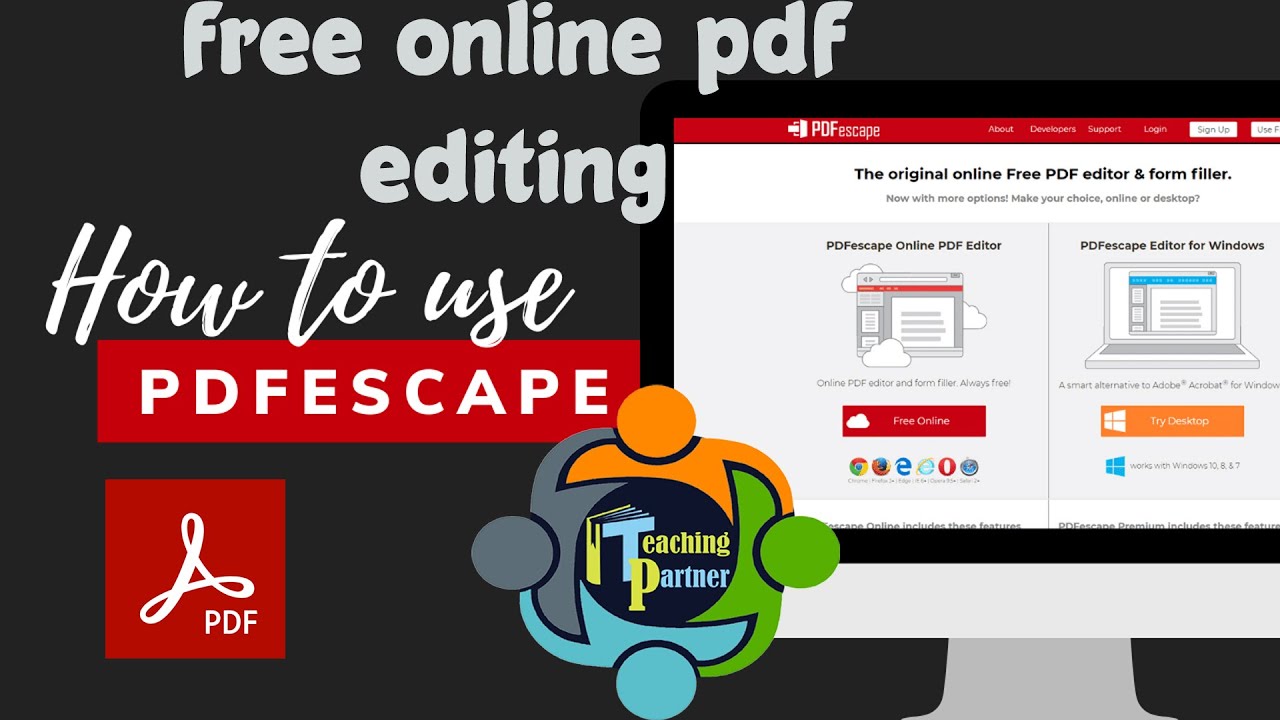 Free PDF Editor for Teachers - No software needed