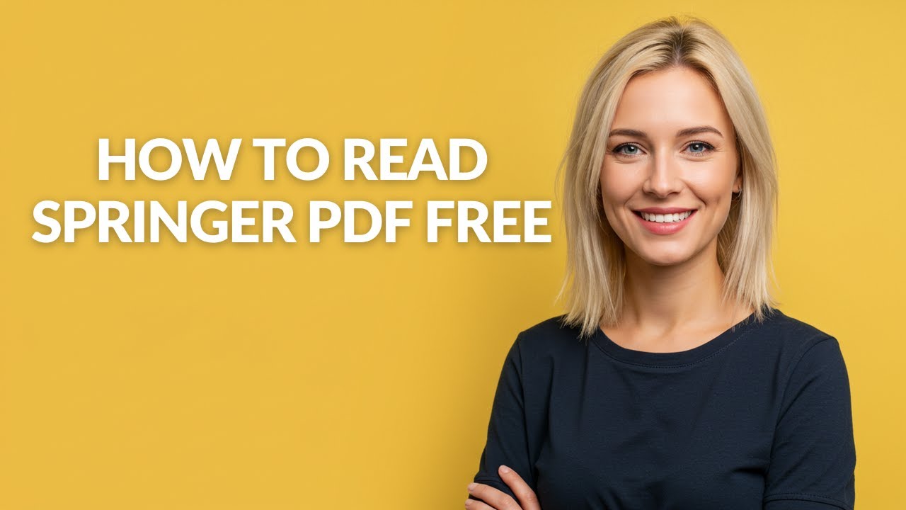 How to Read Springer Pdf Free - Julia'sTutorials