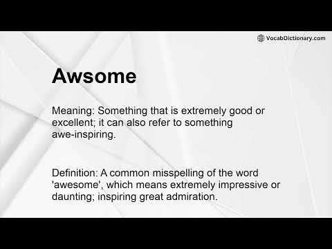 Awsome Meaning