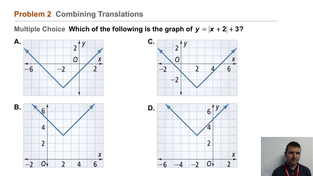 Algebra 2 2-7 Absolute Value Functions and Graphs: Problem 2 - Combining Translations