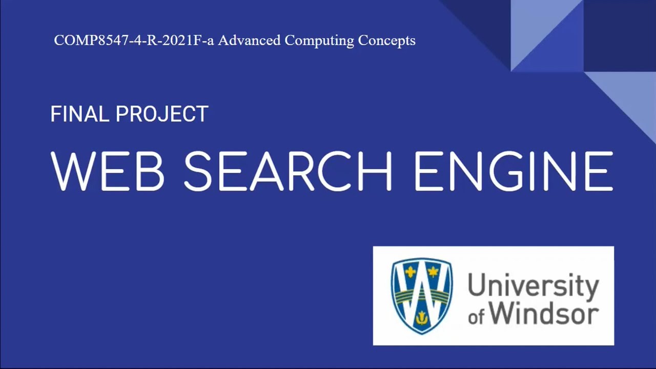 Web Search Engine | Java | ACC Final Project | MAC | University Of Windsor | Fall-21