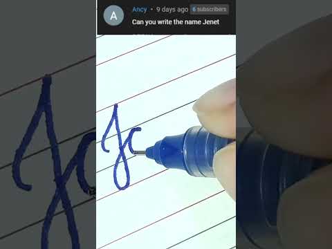 “Janet” How to Write Your Name in Cursive Writing | #shorts