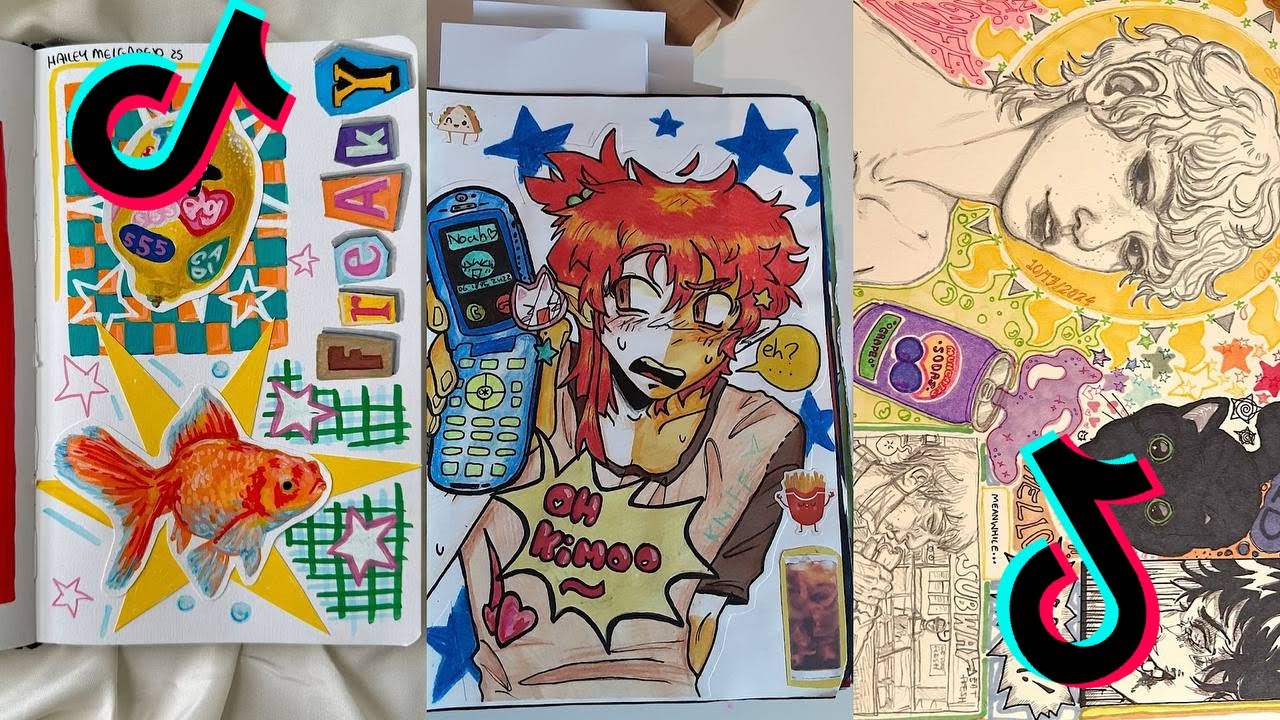 ART SKETCHBOOK 📖 TIKTOK compilation [NO OUTROS] | Read desc #102
