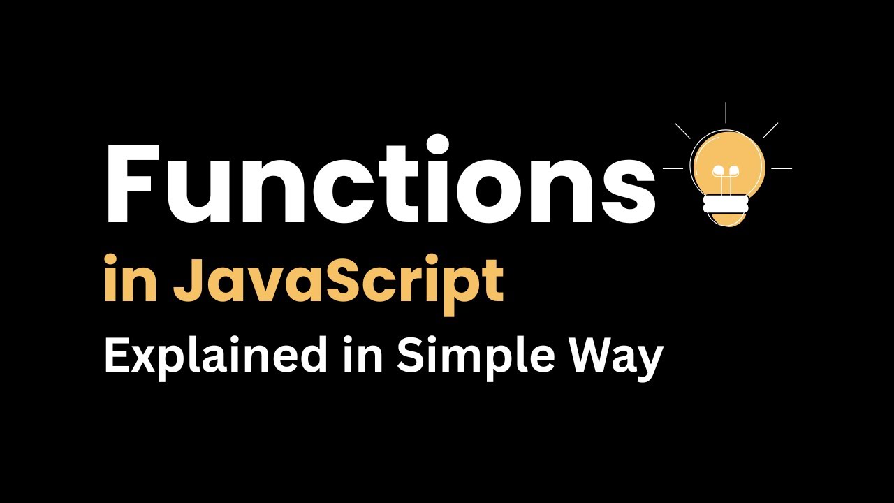 🔥JavaScript Functions Explained in Simple Way  | SR Programist