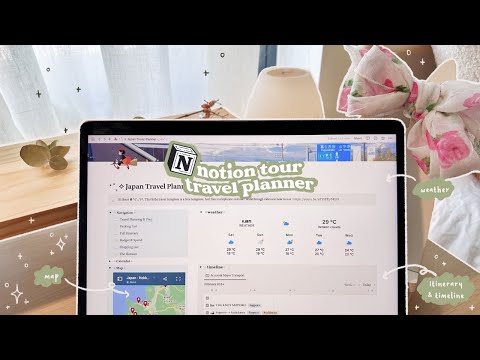NOTION TEMPLATE 🤍 🌱 | notion travel planner (tutorial + free template)