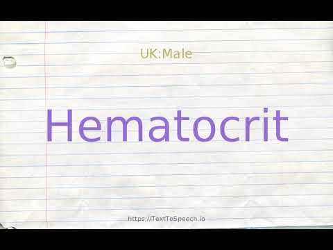 How to pronounce hematocrit