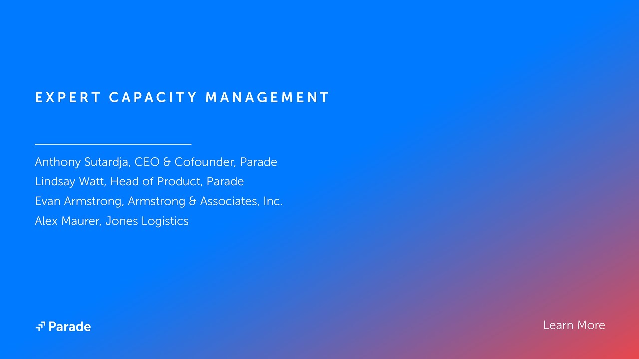 Learn about Parade, the leader in capacity management.