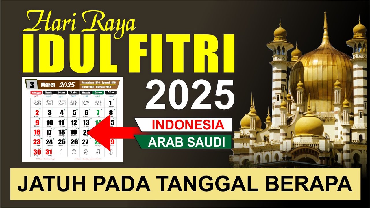 What date does Eid al-Fitr 2025 fall on - Muhammadiyah, Government and Saudi Arabia