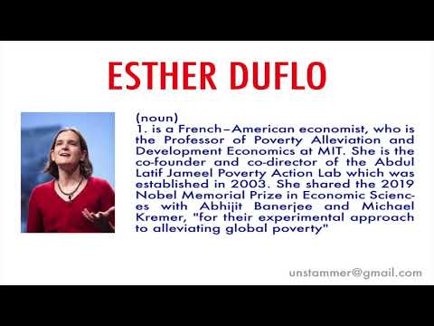 How to Pronounce Esther Duflo