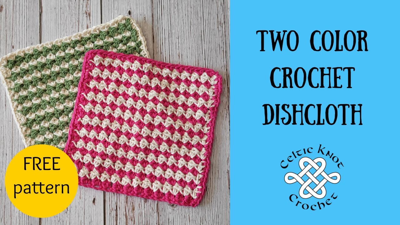 Step-by-step Video Tutorial for an Easy Crochet Dishcloth Pattern!