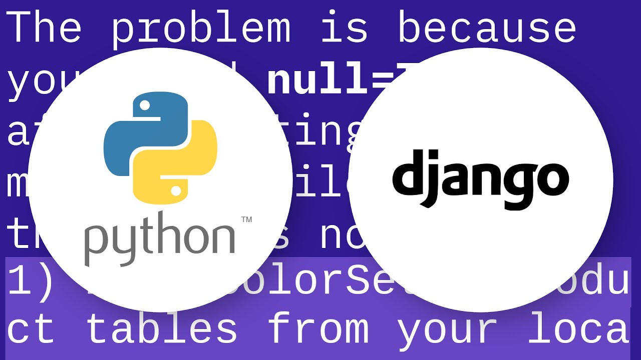django.db.utils.IntegrityError: column 