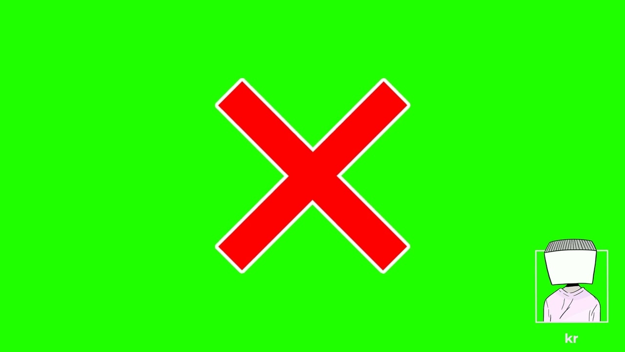 RED 'X' (POP-IN/OUT) GREEN SCREEN EFFECT for Video Editing