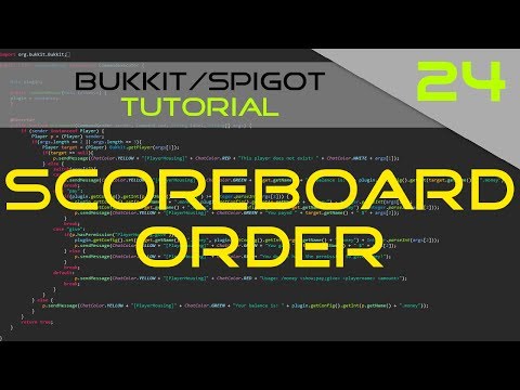 Minecraft Bukkit/Spigot Plugin Tutorial #24: Scoreboard order