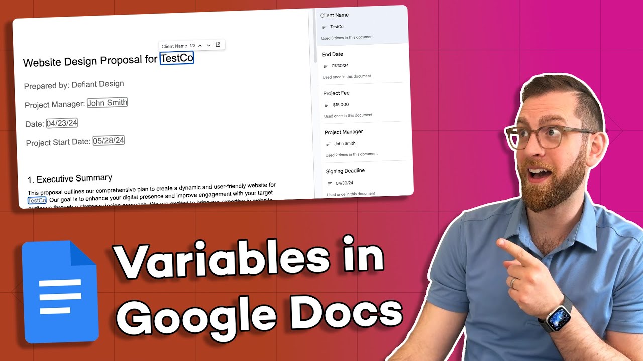 Variables in Google Docs: Fill in Templates Fast!