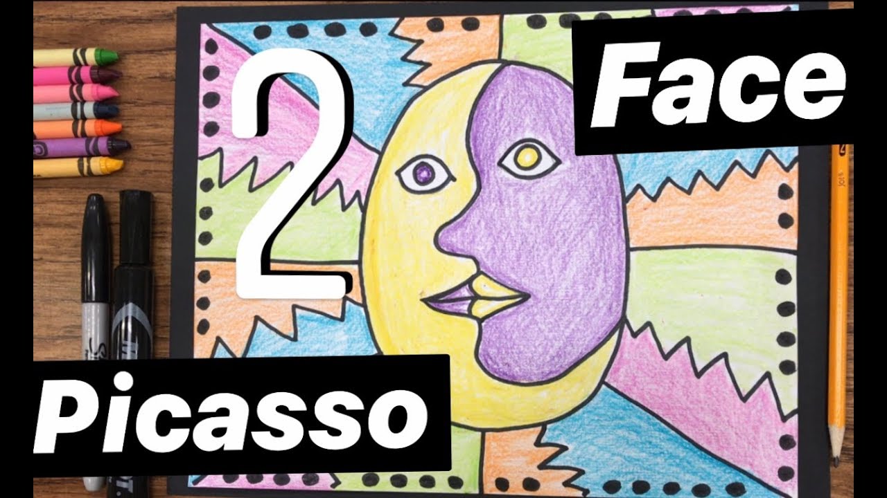 How to Make a Picasso FACE - easy Pablo Picasso art project for kids #picasso #mrschuettesart