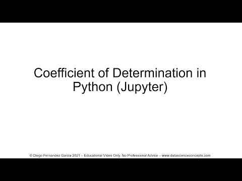 Linear Regression. Coefficient of Determination in Python (Jupyter)