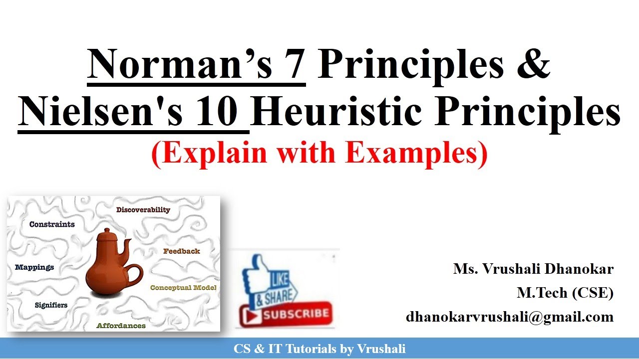 Understanding Norman's 7 Principles and Nielsen's 10 Heuristic Design ...
