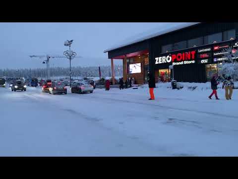 Walking in Levi, Lapland in 4K