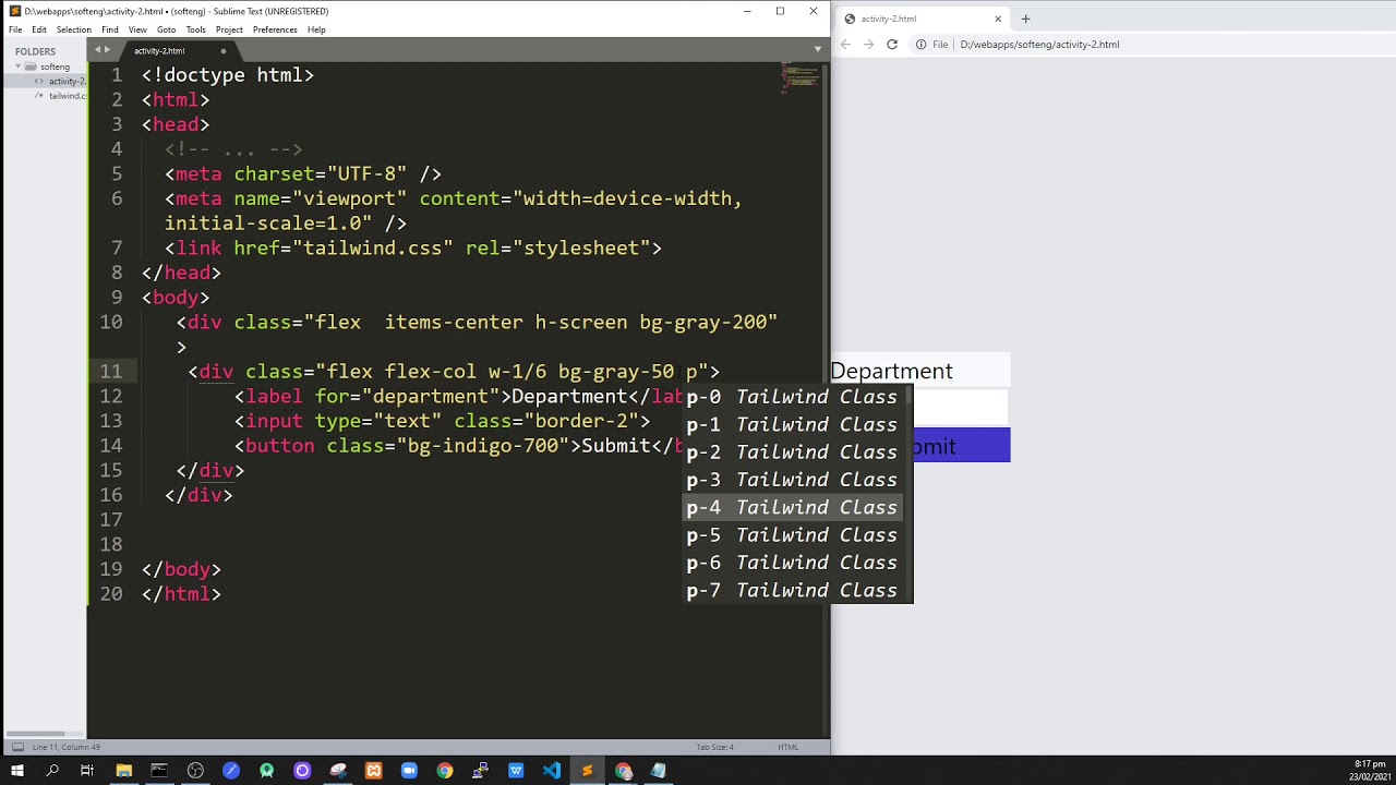 TailwindCss - Simple Form